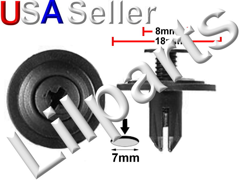 Vent Panel Clip Air Scoop Screw Snap Retainer 90688-SB0-013 Honda Acura ...